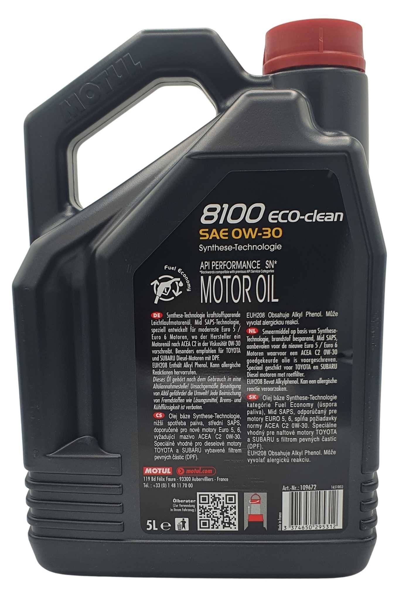 Motul 8100 Eco-clean 0W-30 5 Liter | G29794324