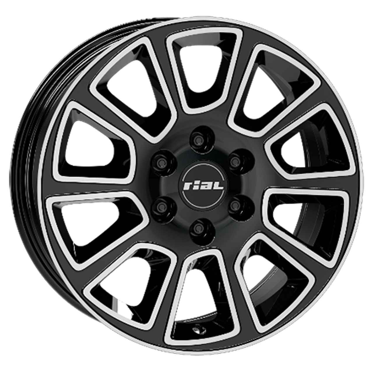 RIAL TRANSPORTER 2 diamantschwarz frontpoliert 7.5Jx18 5x108 ET46 ...