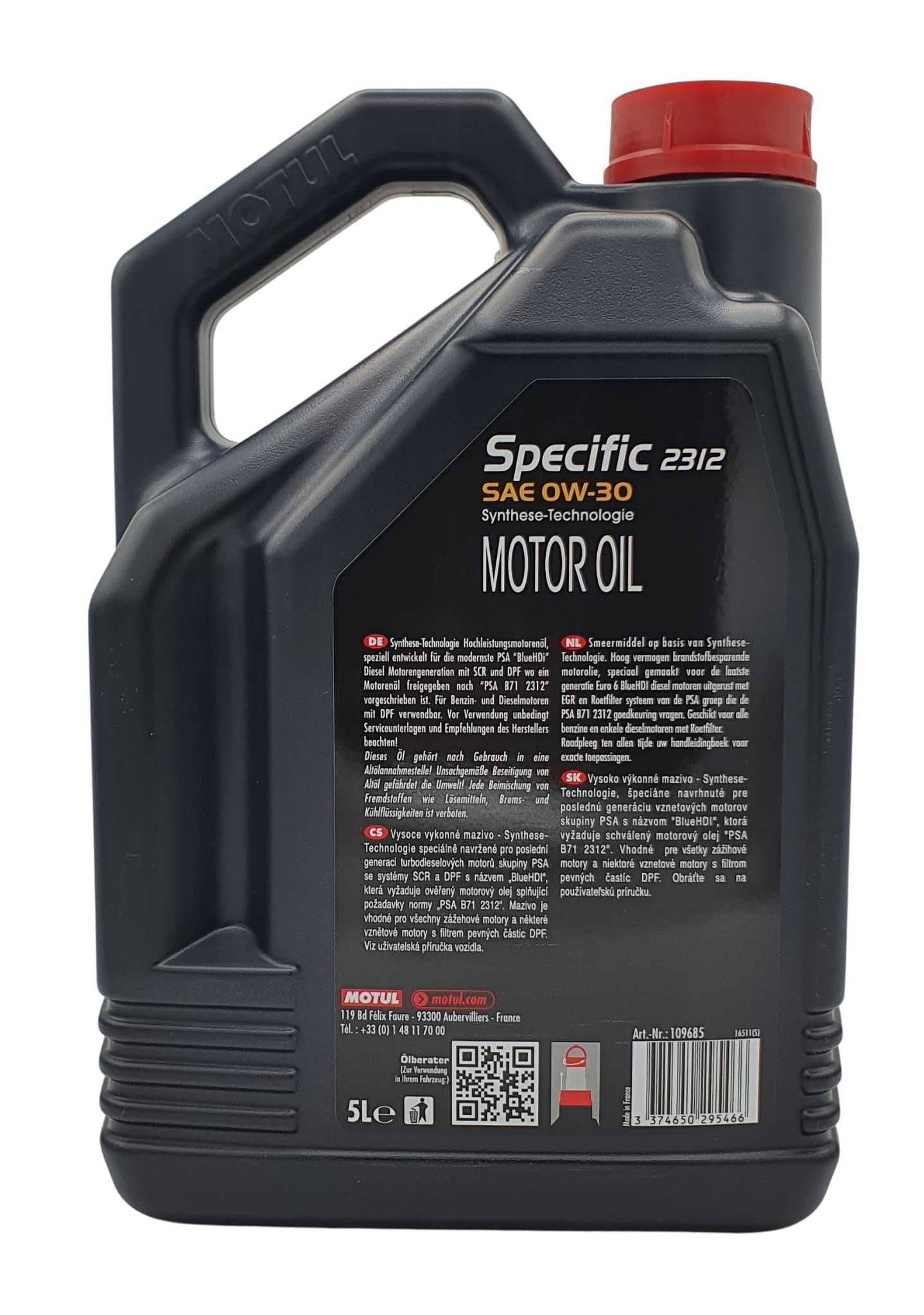 Motul Specific PSA B71 2312 0W-30 5 Liter | G29794376