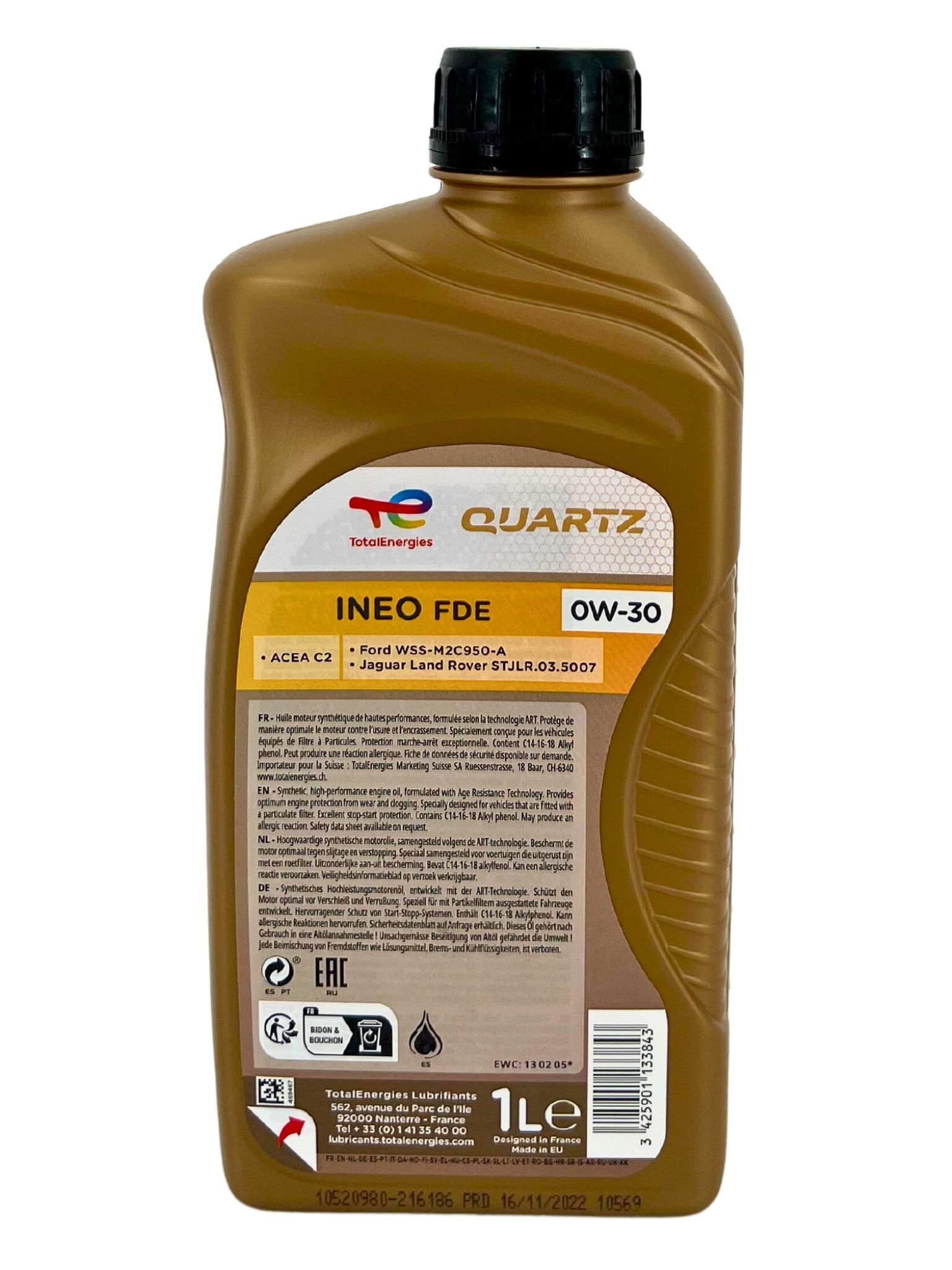 Total Quartz Ineo FDE 0W-30 1 Liter | G38490027
