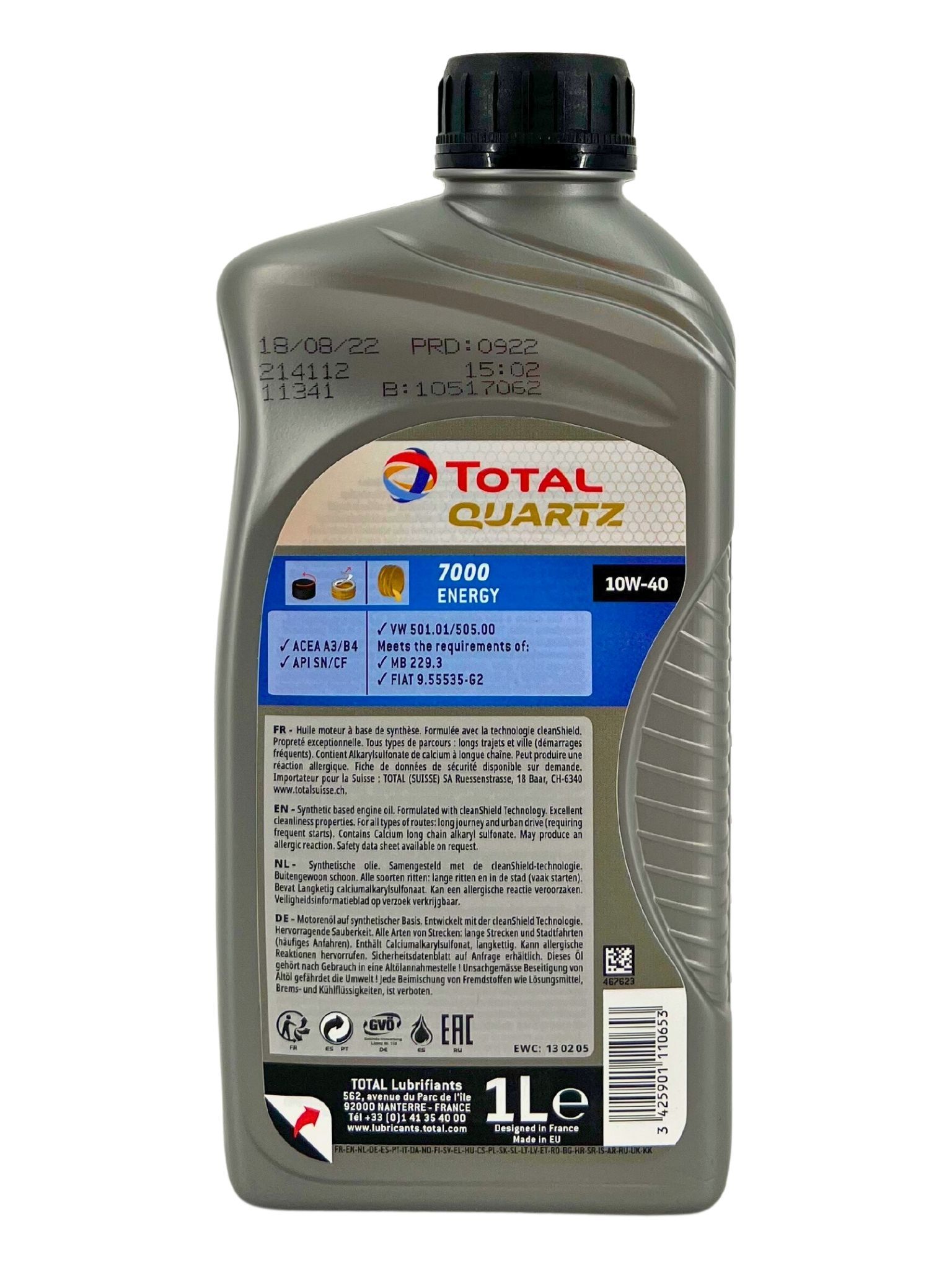 Total Quartz 7000 Energy 10W-40 1 Liter | G38490747