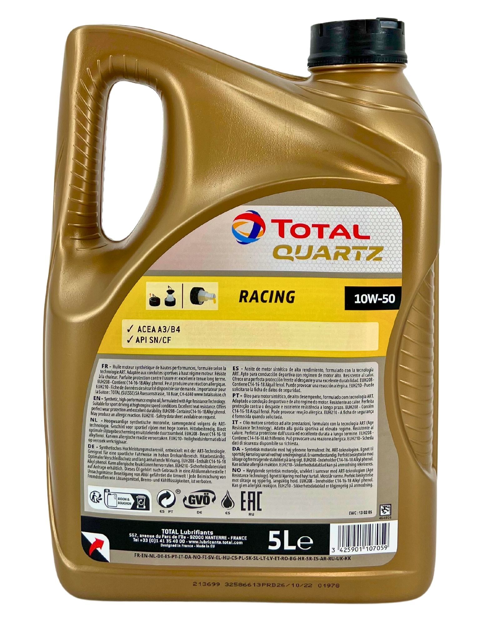 Total Quartz Racing 10W-50 5 Liter | G38490236