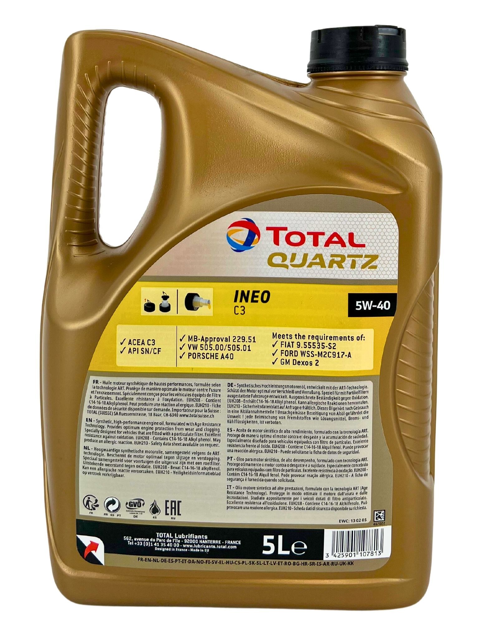 Total Quartz Ineo C3 5W-40 5 Liter | G38491531